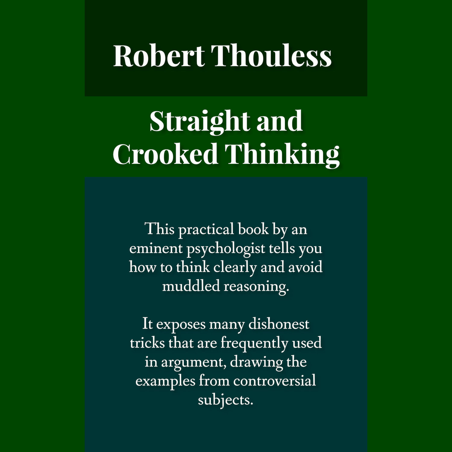 Straight and Crooked Thinking | Lutheran Library Publishing Ministry